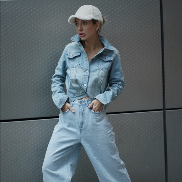 Chicwish | Jackets & Coats | Bust Pocket Collared Denim Jacket In Light ...